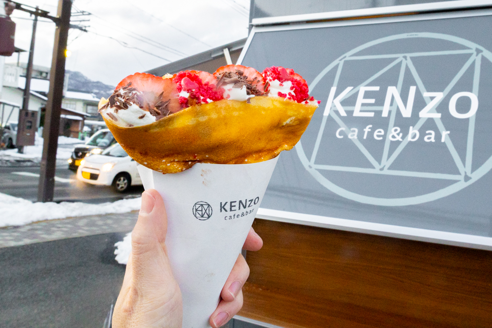 KENzo cafe&barのキッチンカーで2月限定のクレープを食べてみた│長野を食べ歩き